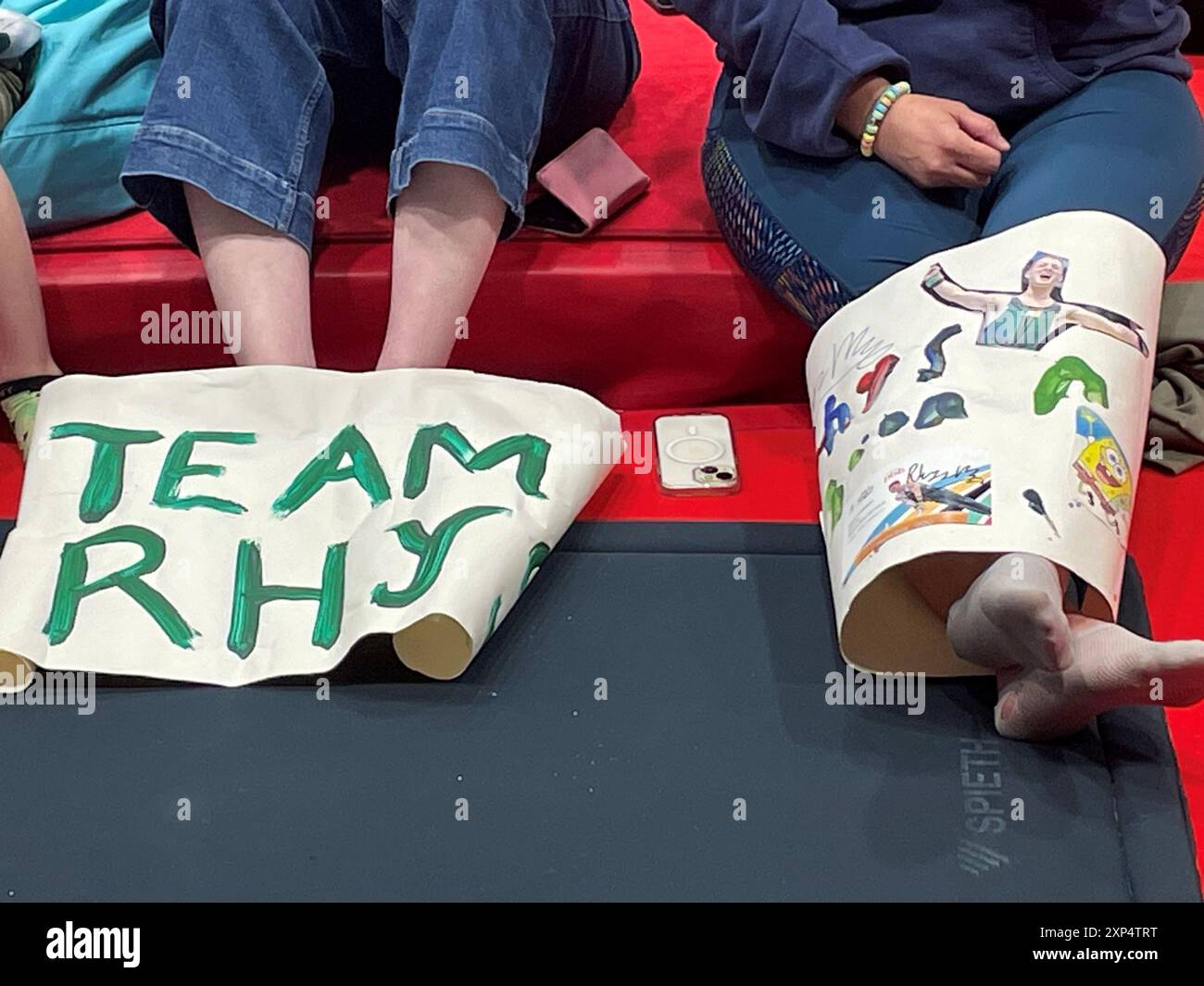 Supporters of Team Ireland gymnast Rhys McClenaghan, during a watch ...