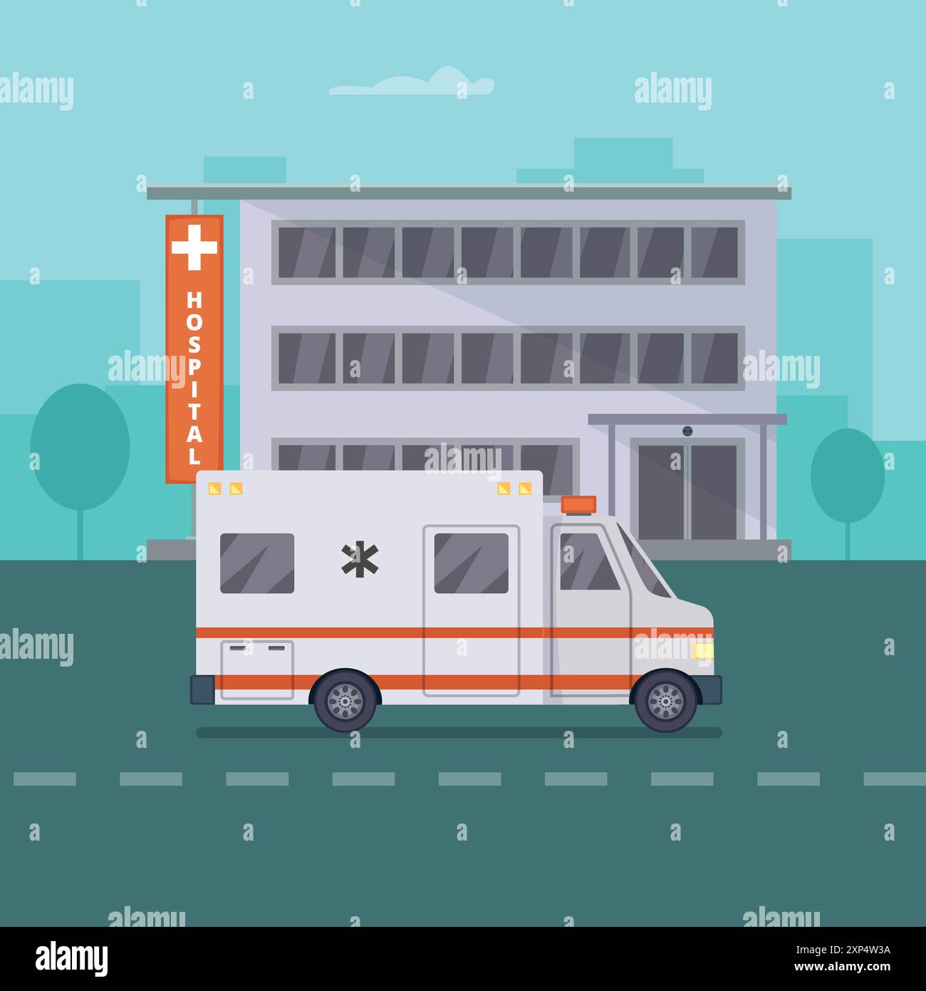 Medical transportation flat color hi-res stock photography and images ...