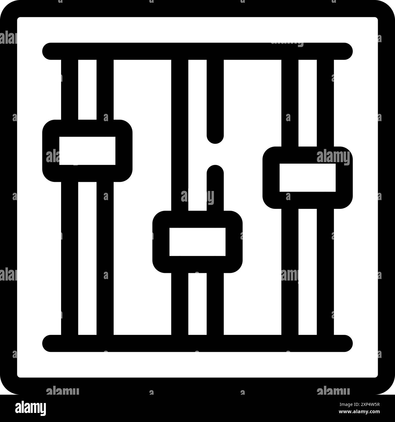 Icon of an audio mixing console being used to adjust sound levels Stock ...