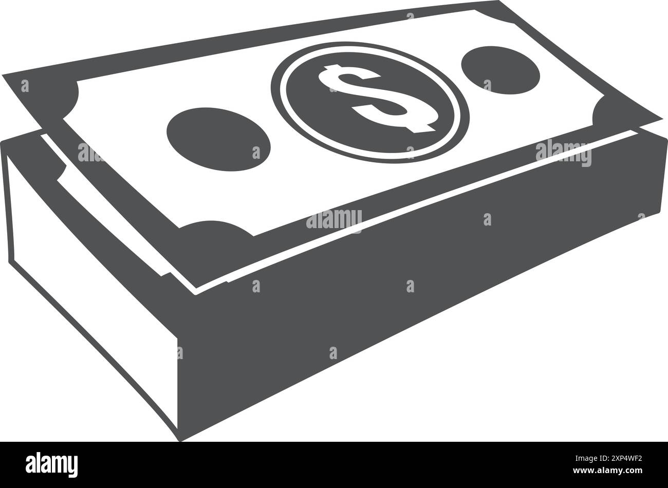 Dollar bills pack black icon. Cash money Stock Vector Image & Art - Alamy