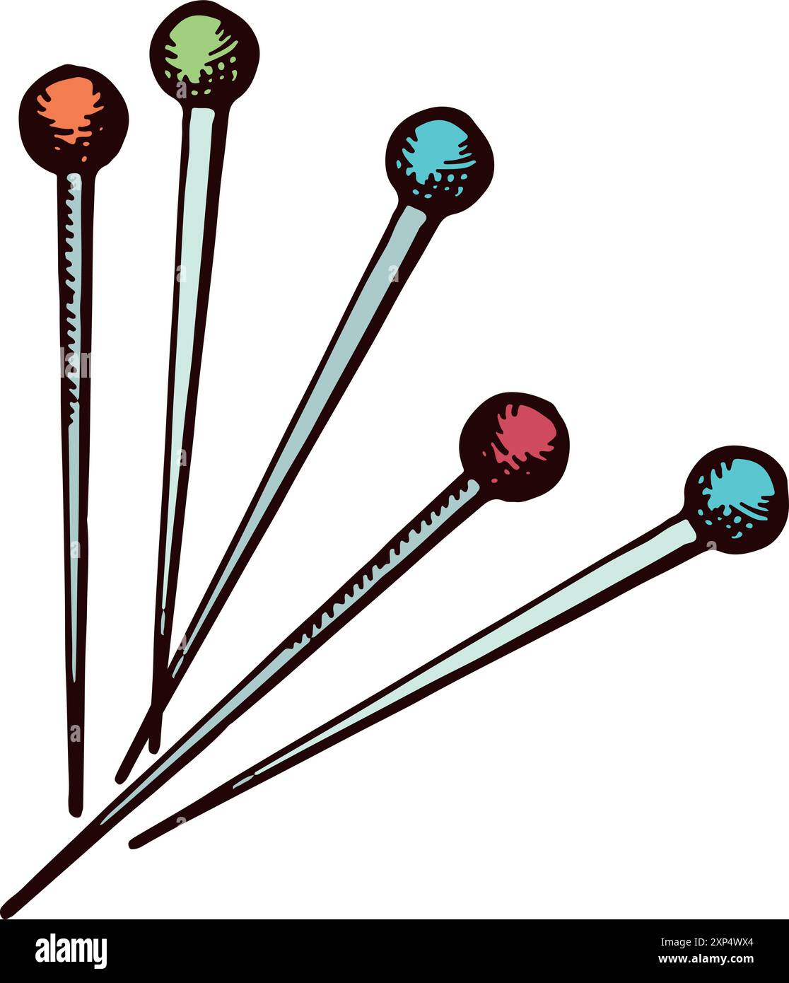 Pins needles hand Stock Vector Images - Alamy