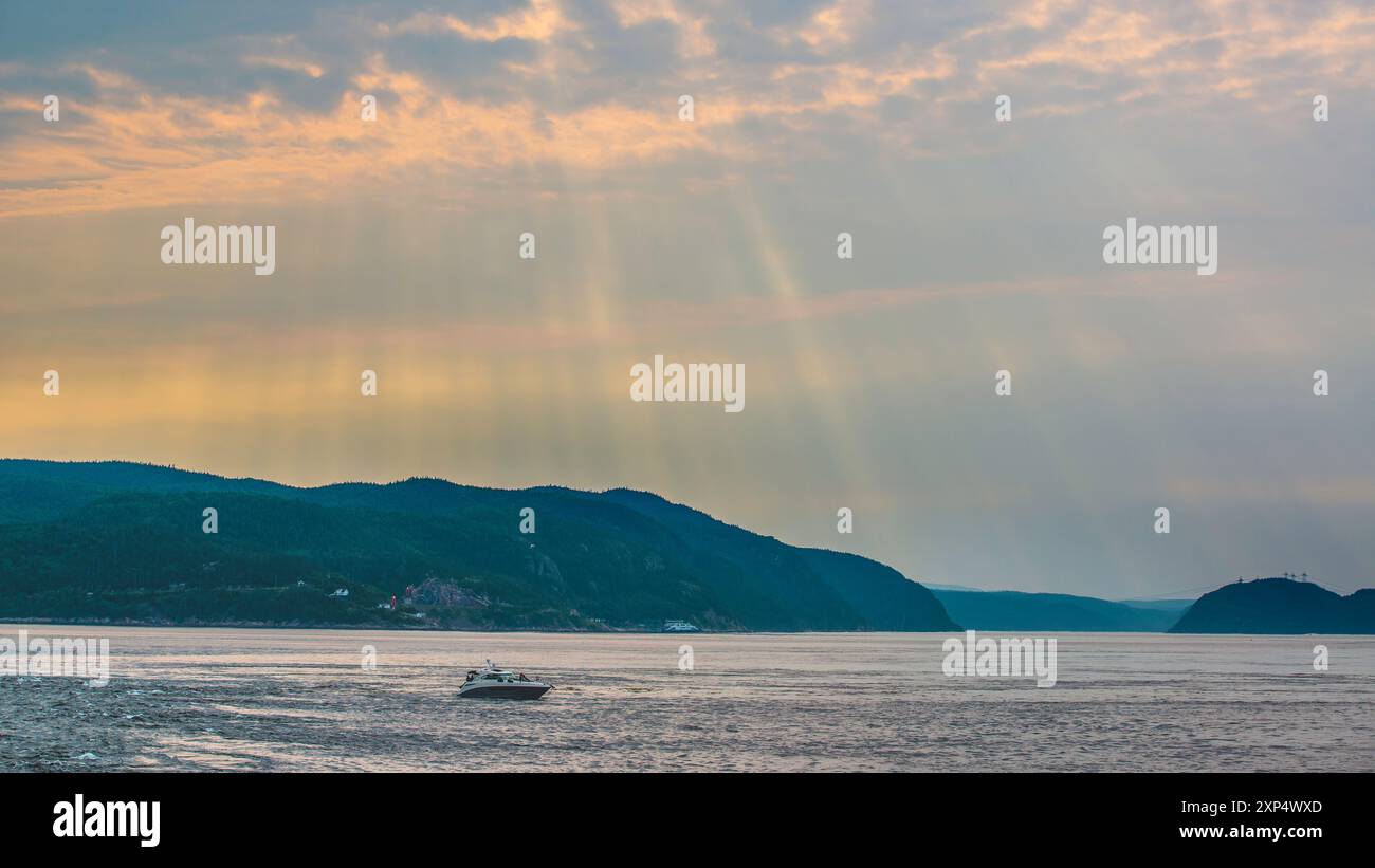 Tadoussac, Canada - July 28 2024: Stunning sunset sight in Saguenay ...