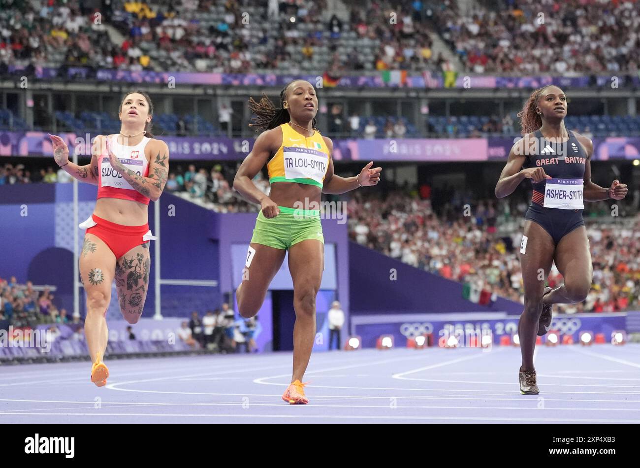 Paris, France. 03rd Aug, 2024. Marie-Josee Ta Lou-Smith of Ivory Coast ...