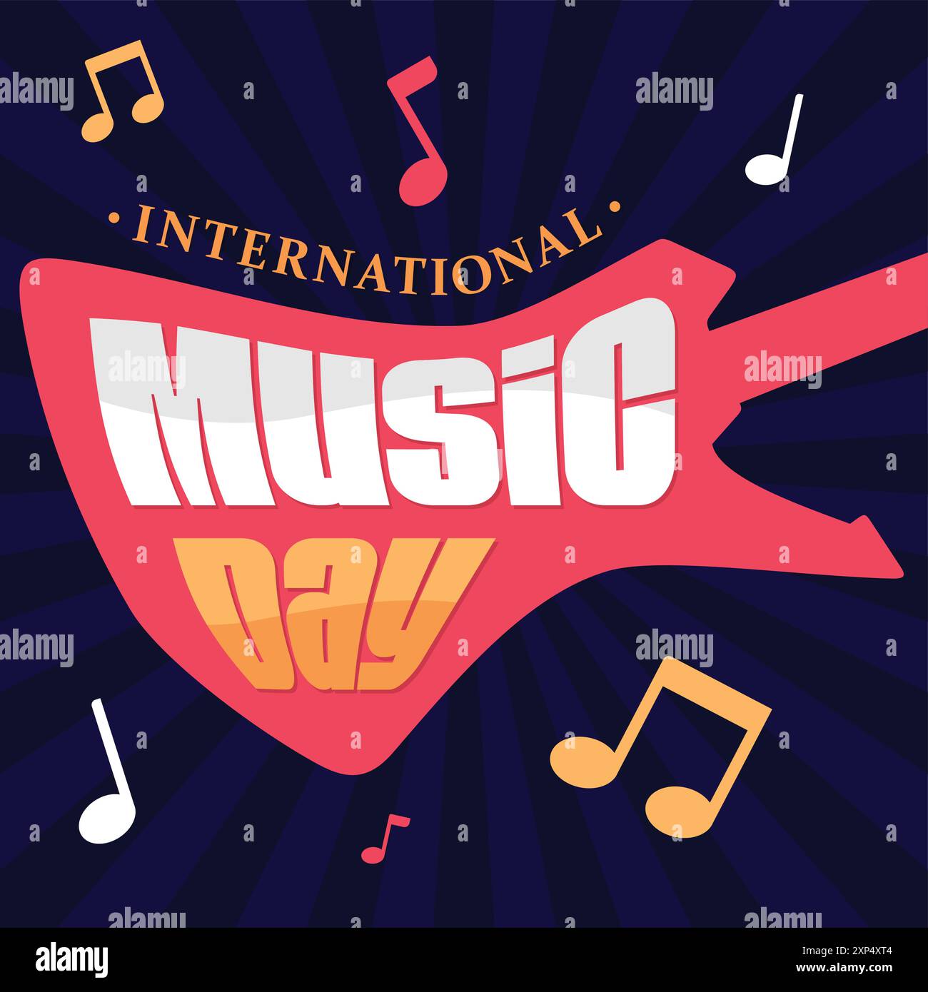 International Music Day colorful background design template. Vector ...