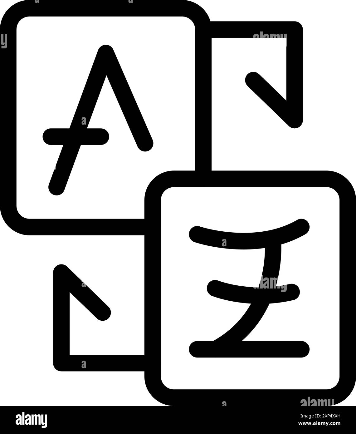 Language translation service converting english letter a to chinese ...