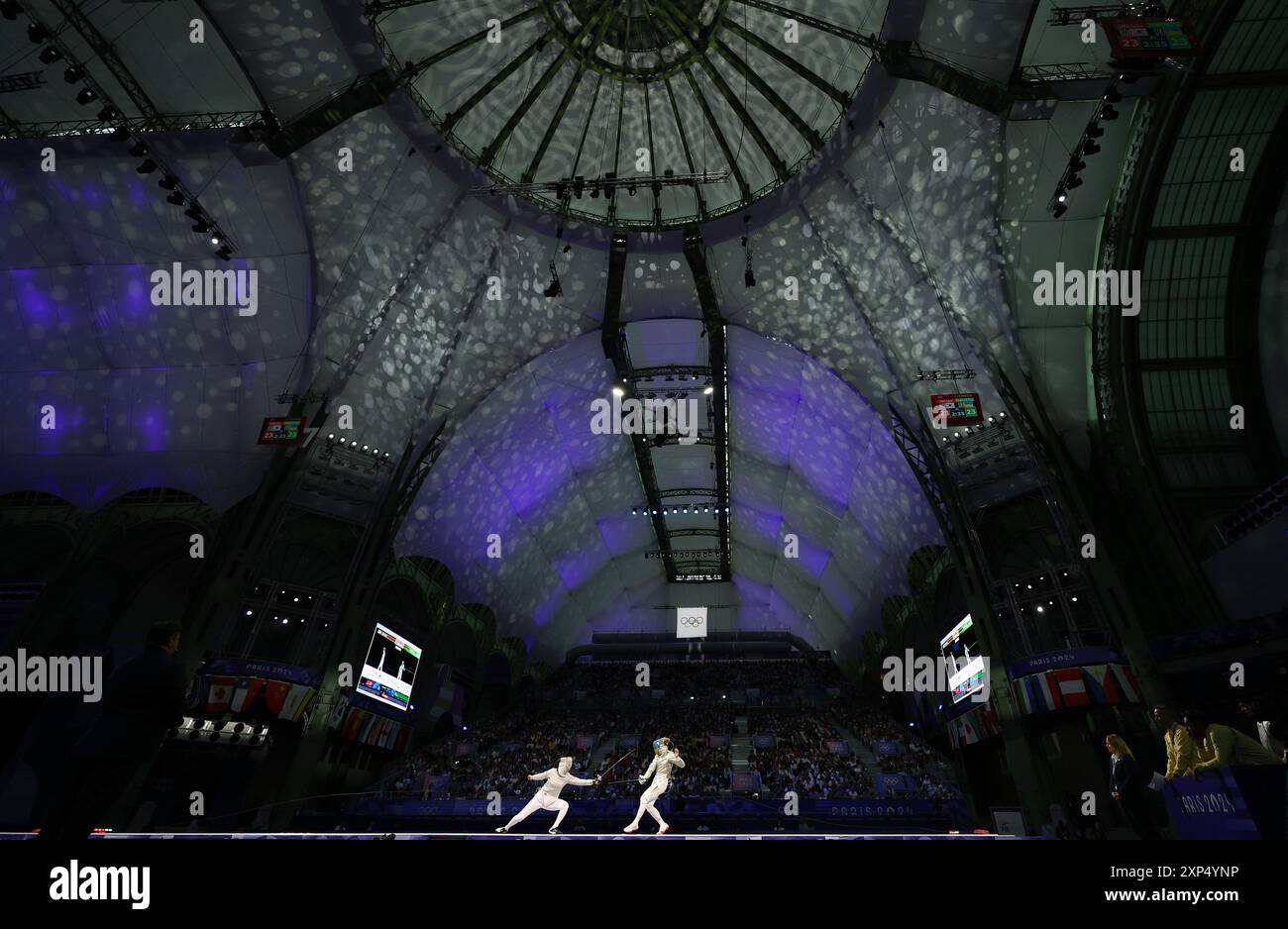 Paris, France. 03rd Aug, 2024. Olympic Games, Paris 2024, sabre team ...