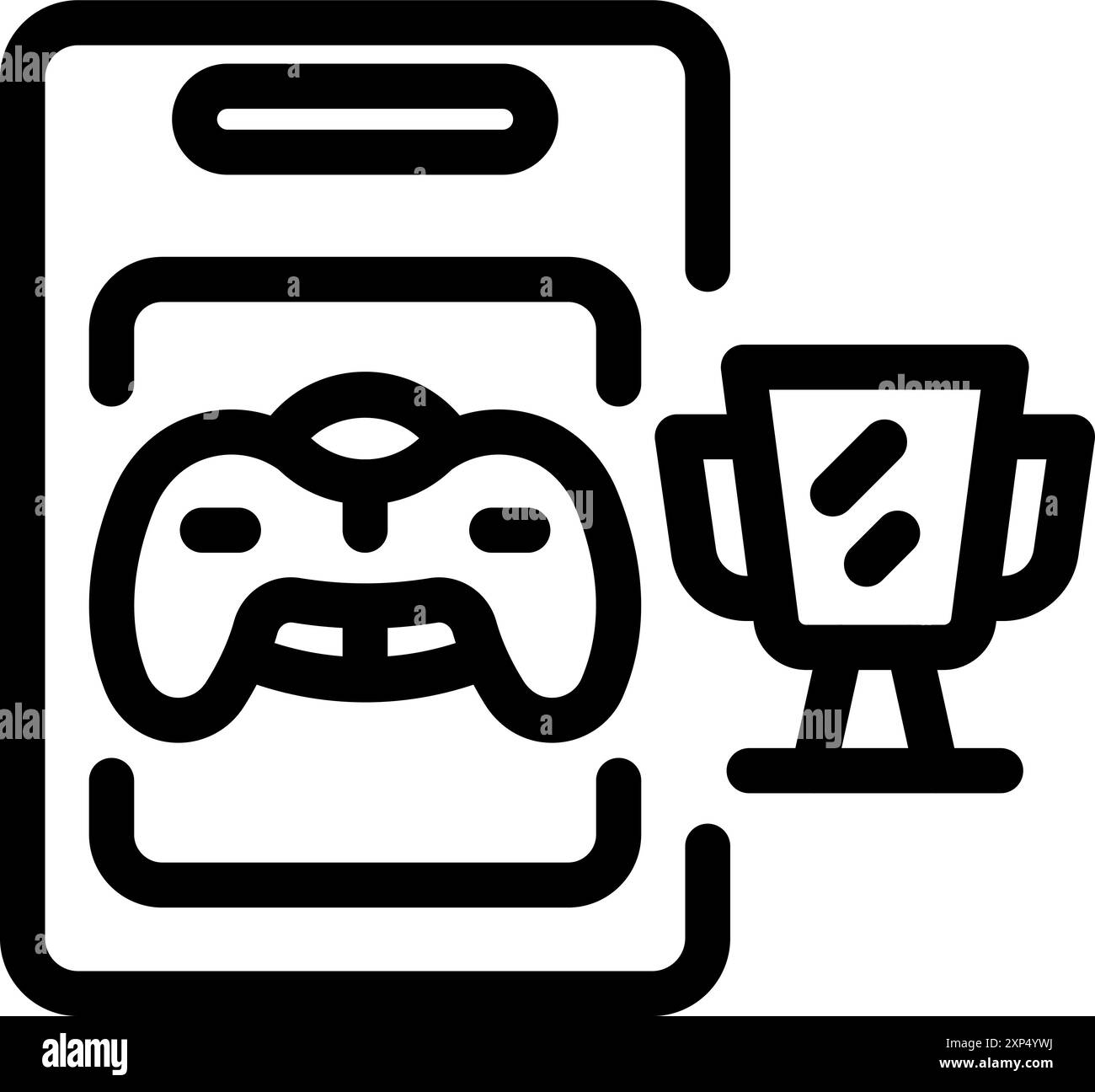 Game controller on a certificate with a trophy, representing winning a ...
