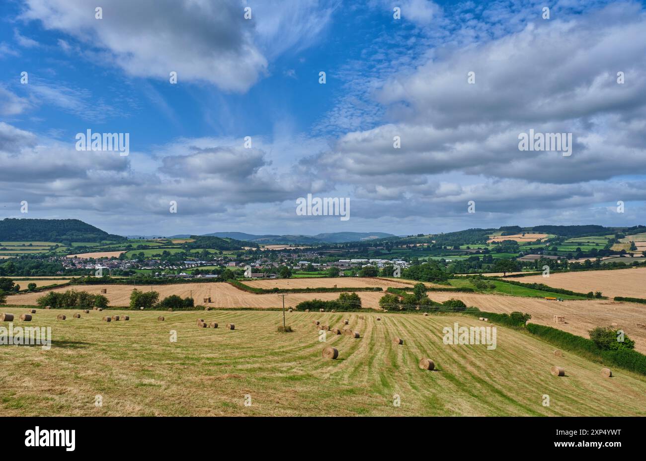 Craven Arms and the Clun Valley, Craven Arms, Shropshire Stock Photo ...