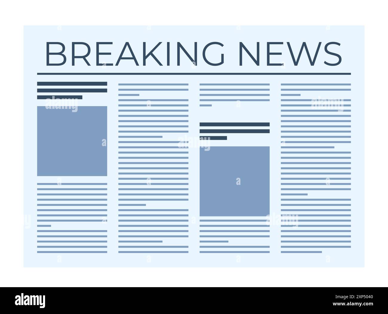 Daily news newspaper. Breaking news headline magazine. Newspaper front ...