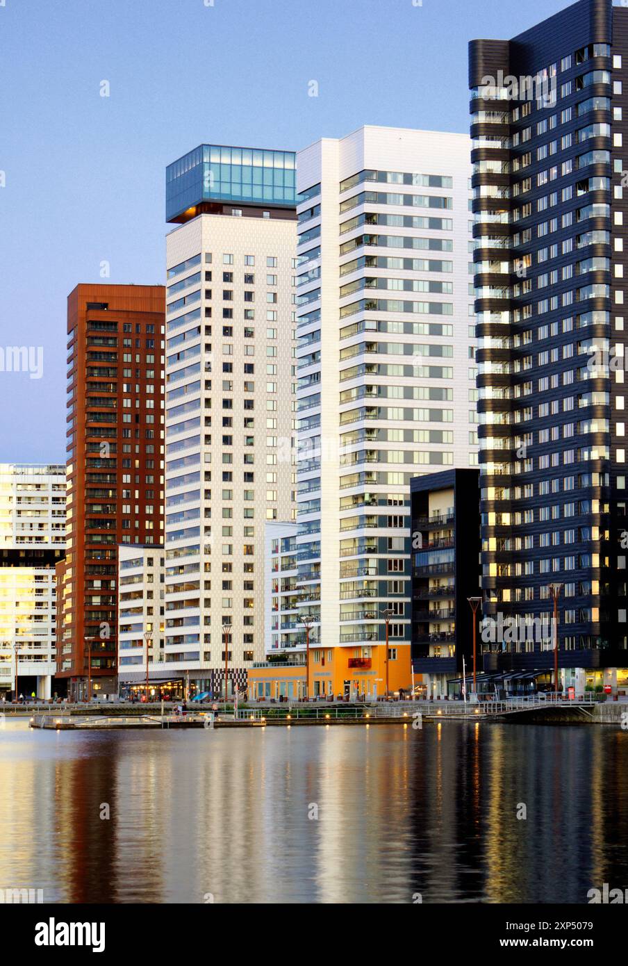 Modern apartment buildings in Liljeholmen, a part of Stockholm Stock ...