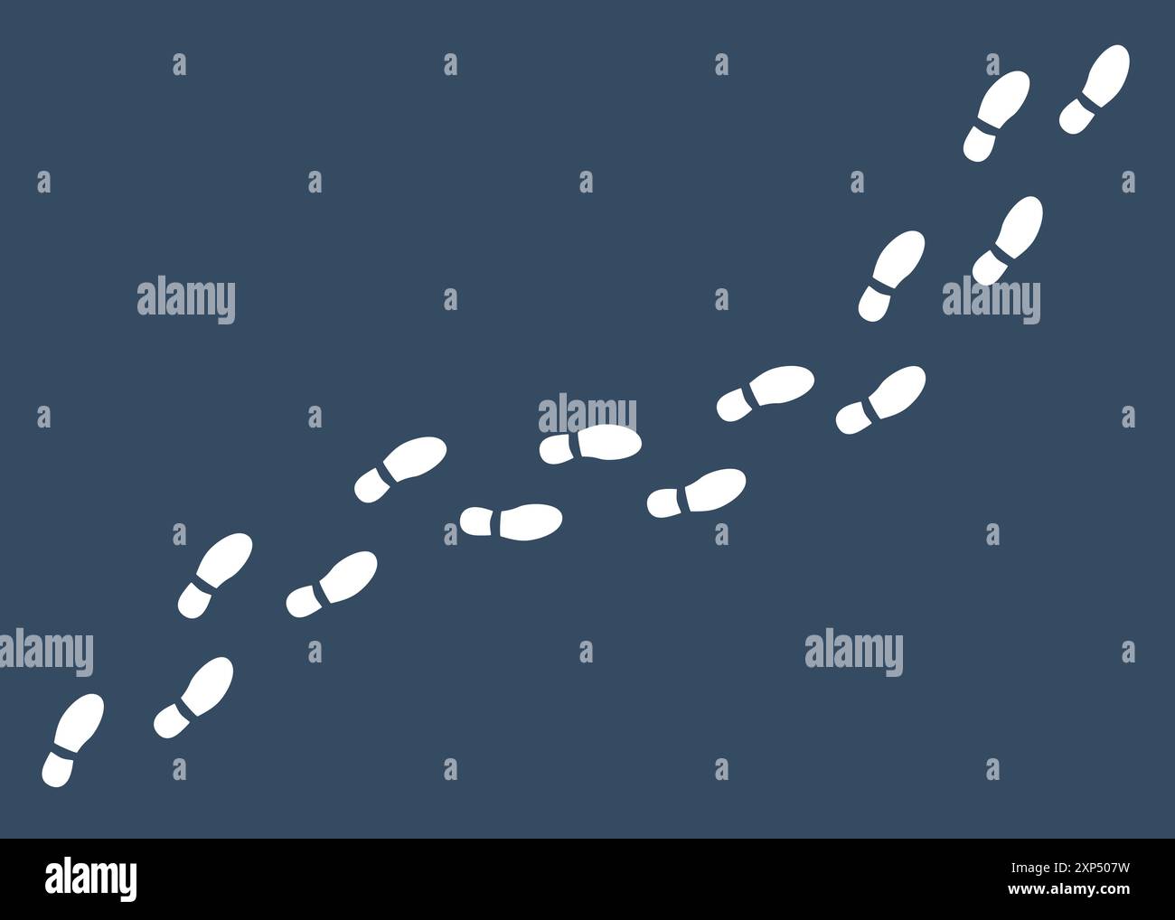 White Footprints Silhouette Pathway Pattern Men or Women Pairs Shoes ...