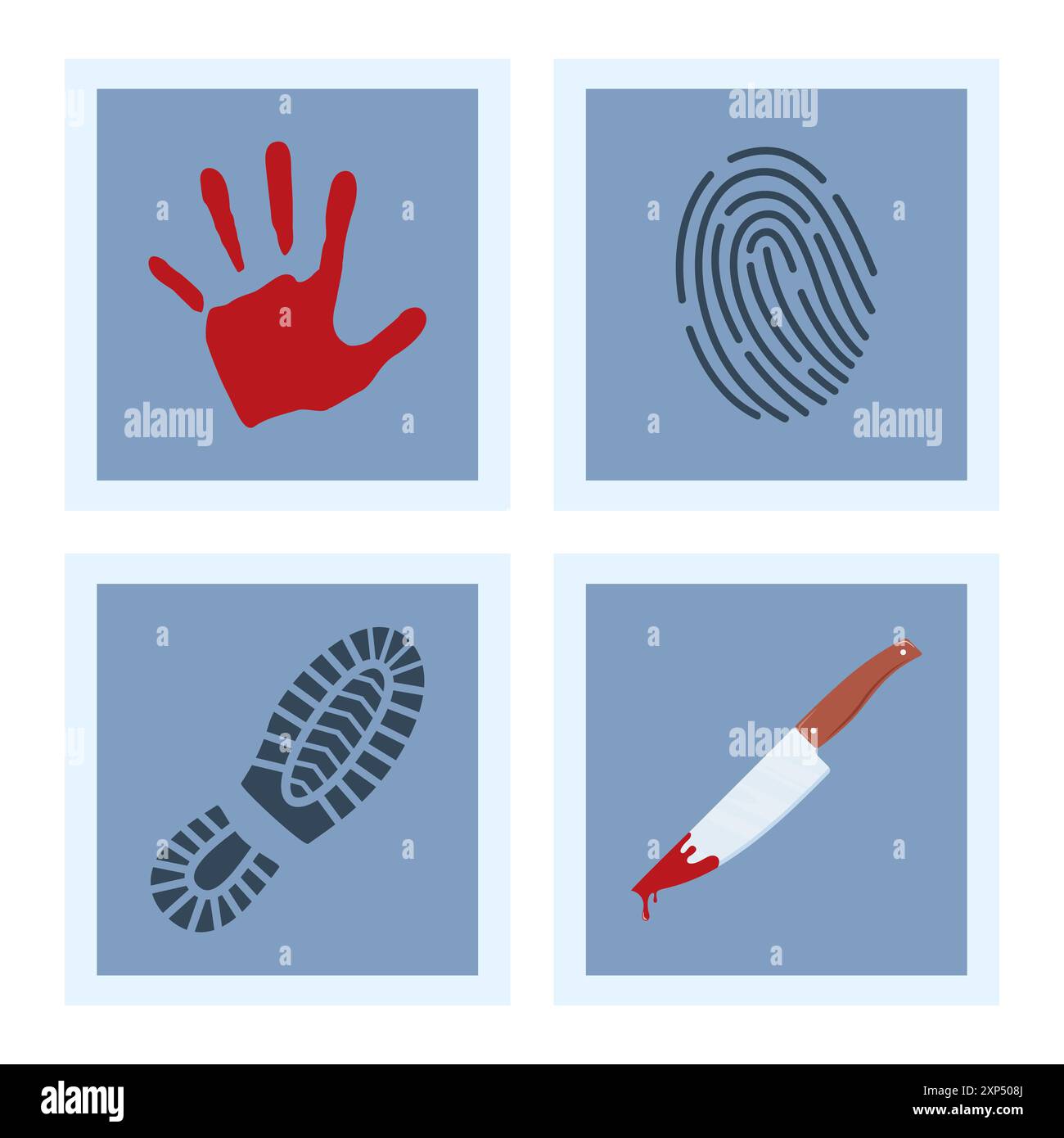 Trending collage on the theme of detective investigation, clues, crime ...