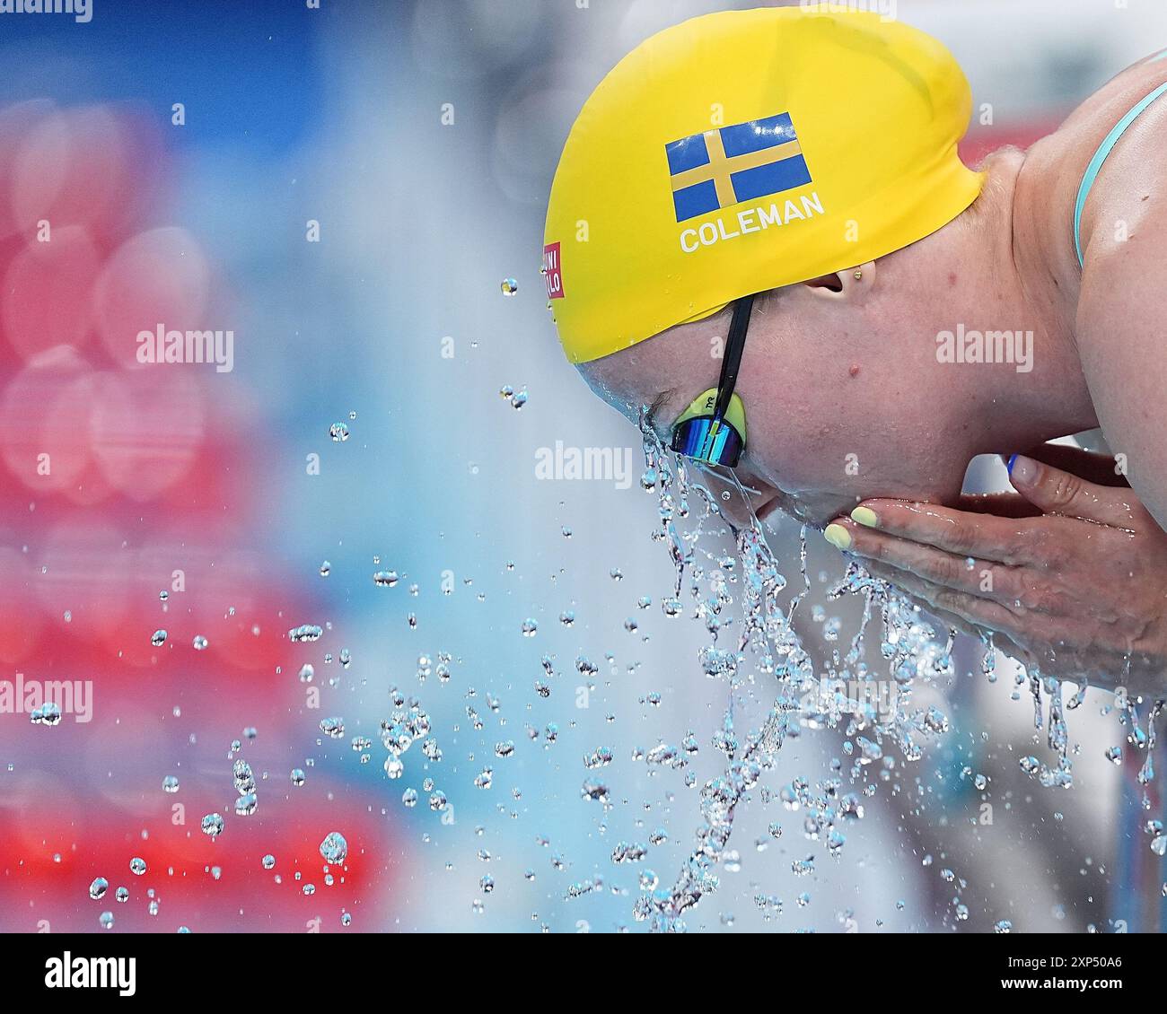 Paris, France. 3rd Aug, 2024. Michelle Coleman of Sweden reacts before ...