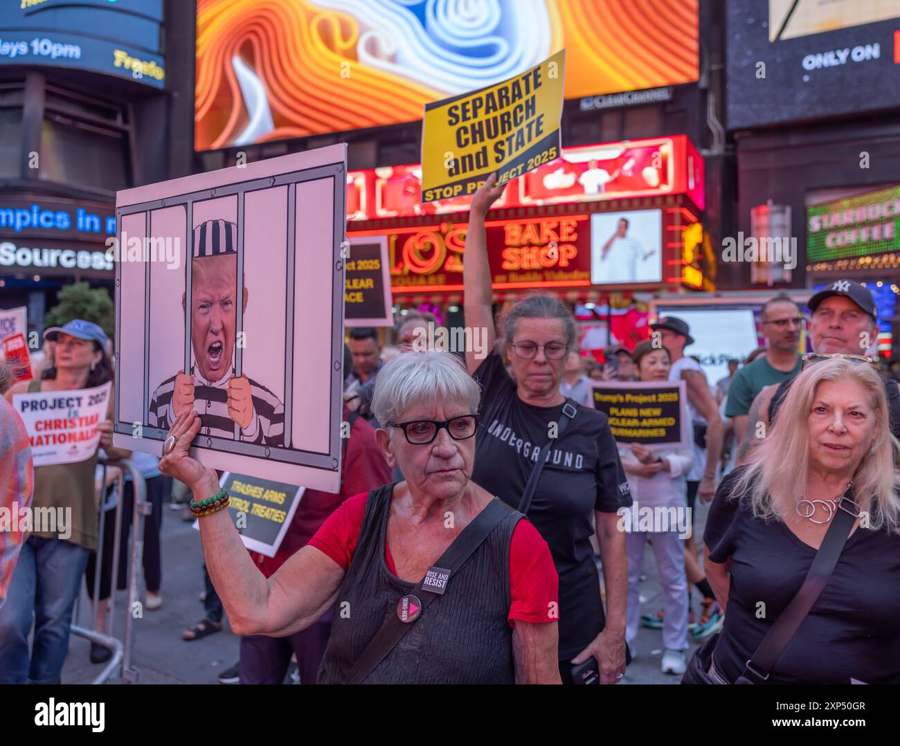 NEW YORK, N.Y. – July 27, 2024: Demonstrators rally against Project ...