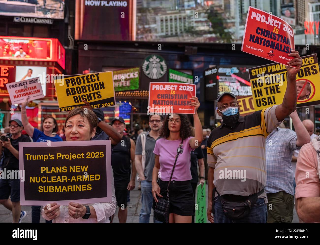 NEW YORK, N.Y. – July 27, 2024: Demonstrators rally against Project ...