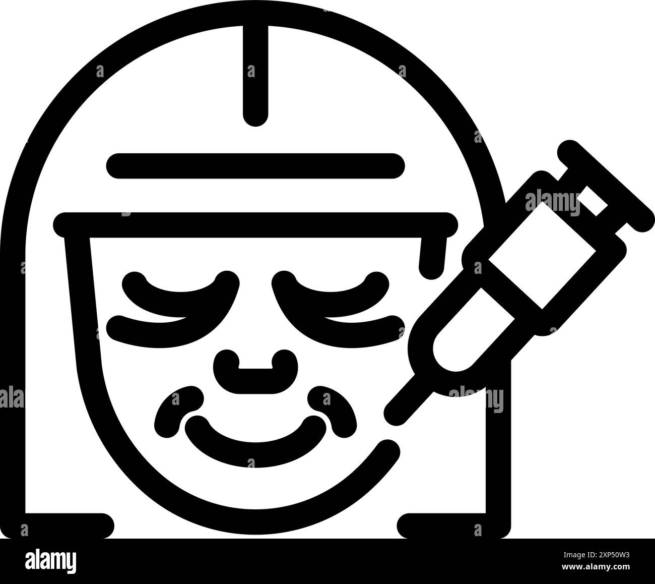 Botox injection needle close up Stock Vector Images - Alamy