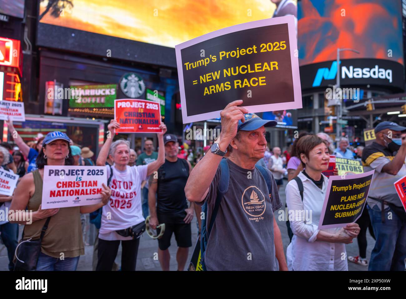 NEW YORK, N.Y. – July 27, 2024: Demonstrators rally against Project ...