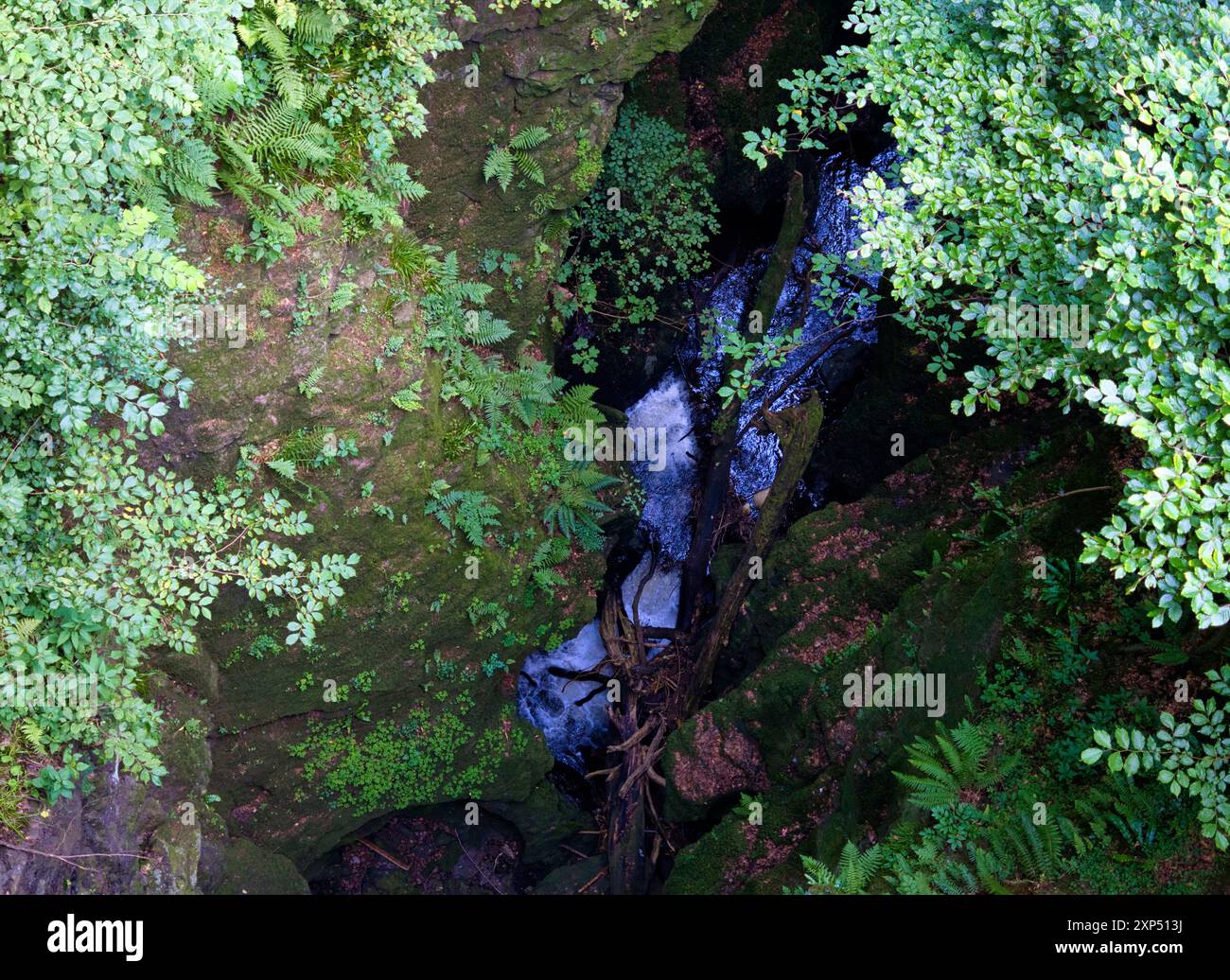 Rumbling Bridge an unusual double bridge in Scotland Stock Photo - Alamy