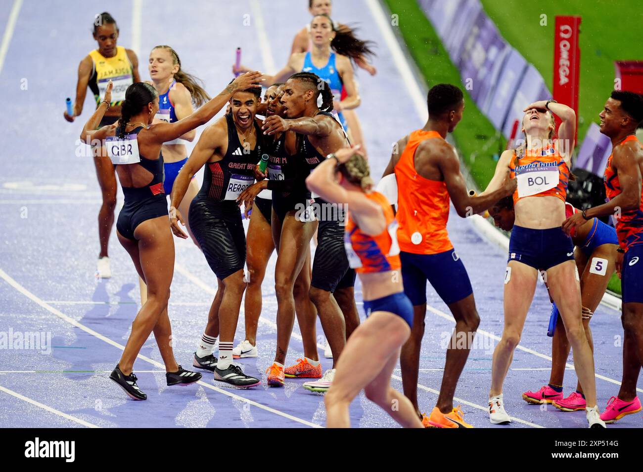 Great Britain's Samuel Reardon, Laviai Nielsen, Alex Haydock-Wilson and ...