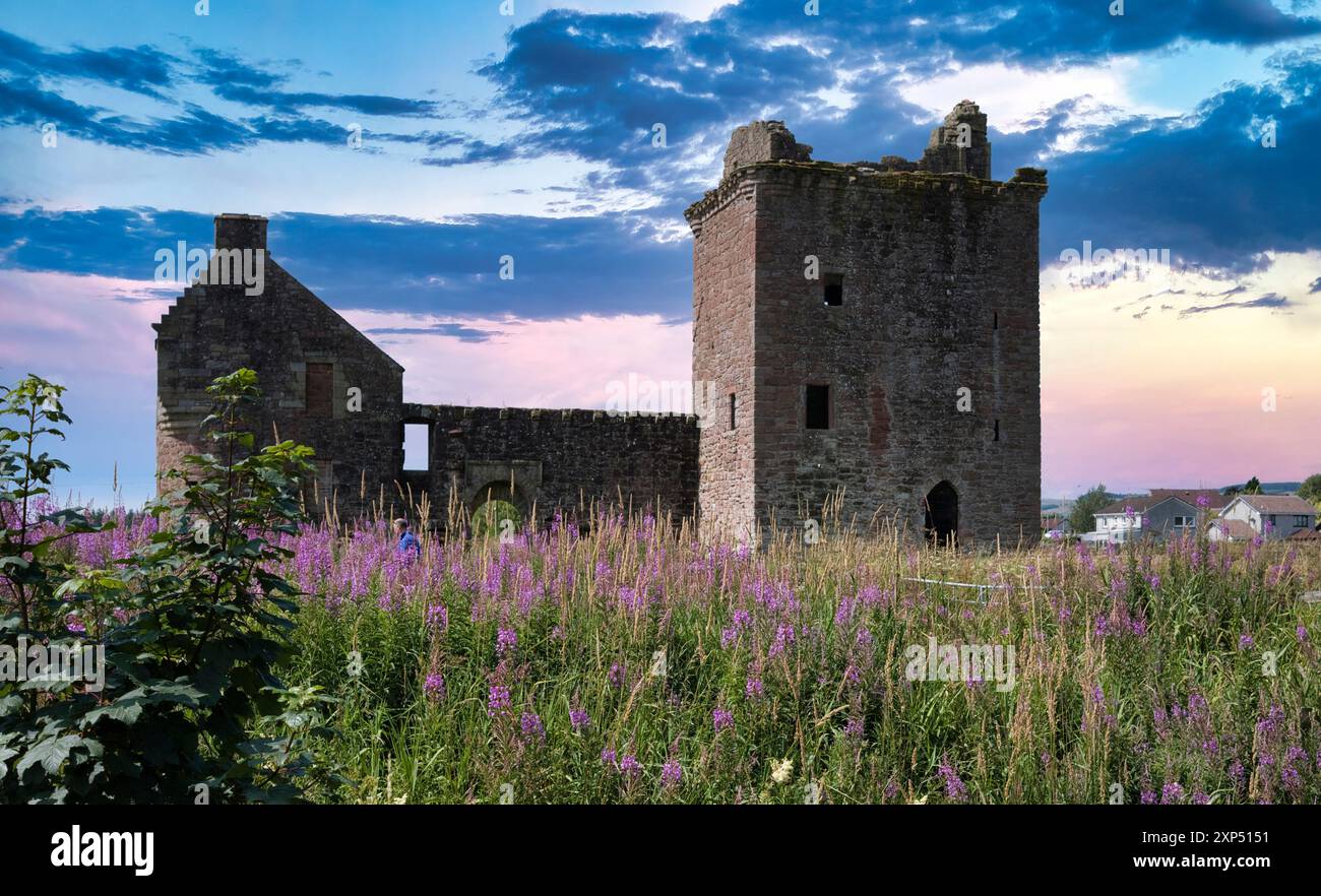 The remains of Burleigh Castle, Scotland Stock Photo - Alamy