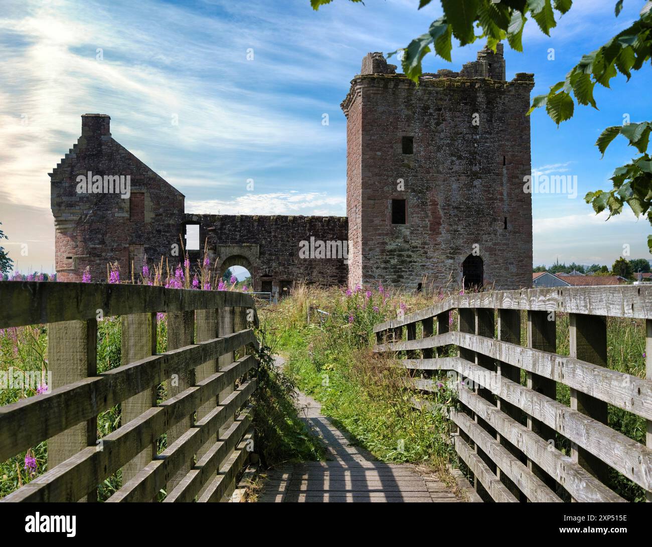 The remains of Burleigh Castle, Scotland Stock Photo - Alamy