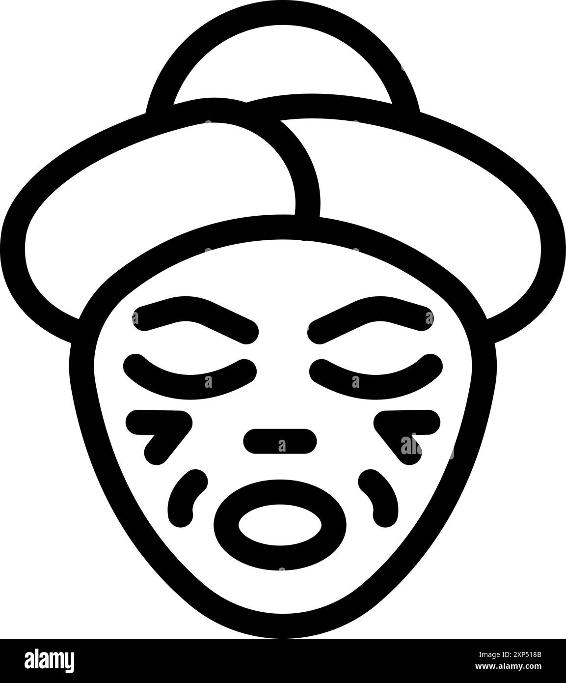 African mask line drawing Black and White Stock Photos & Images - Alamy