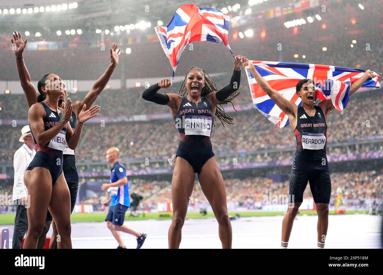 Great Britain's Samuel Reardon, Laviai Nielsen, Alex Haydock-Wilson ...
