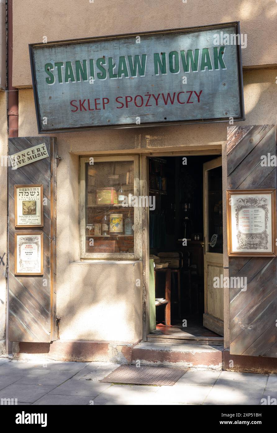 Historic Jewish shopfront in Kazimierz, Krakow, Poland, showcasing ...