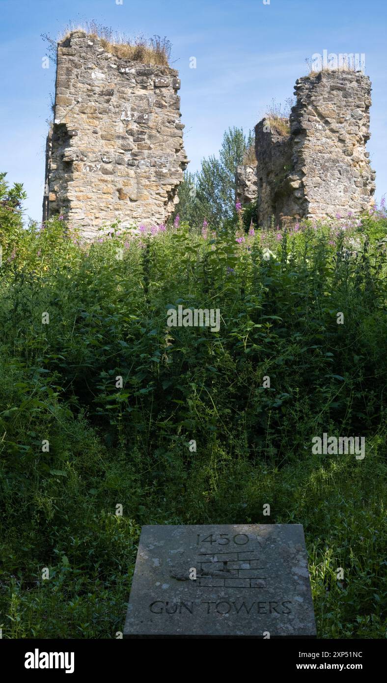 A view of the ruins of Lochore castle in the Kingdom of Fife, Scotland ...