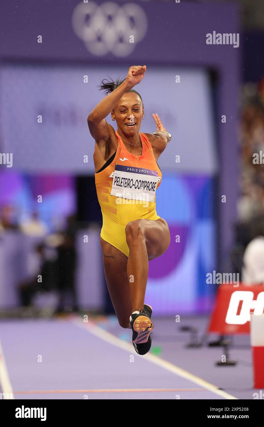Paris, France. 3rd Aug, 2024. Ana Peleteiro-Compaore of Spain competes ...