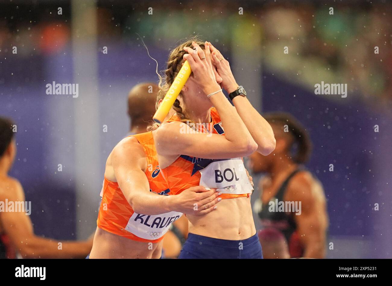 August 03 2024: Netherlands win the 4 X 400M relay mixed Final on Day 8 ...