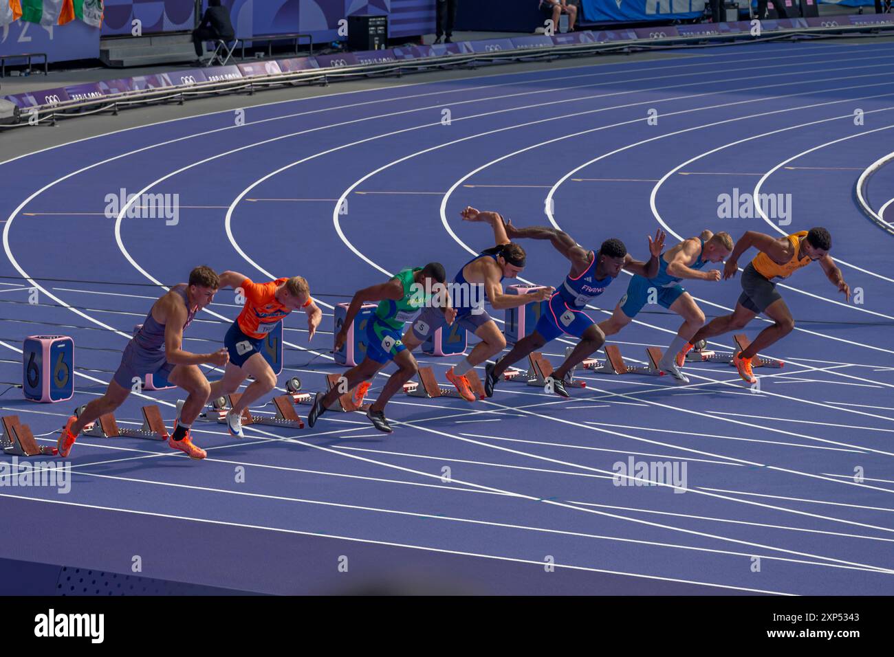 Paris, France - 08 02 2024: Olympic Games Paris 2024. View of men's ...