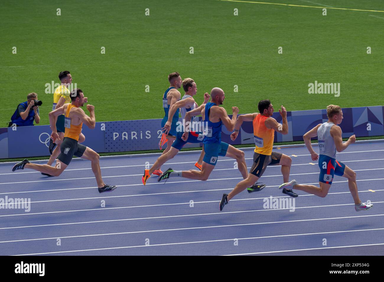 Paris, France - 08 02 2024: Olympic Games Paris 2024. View of men's ...
