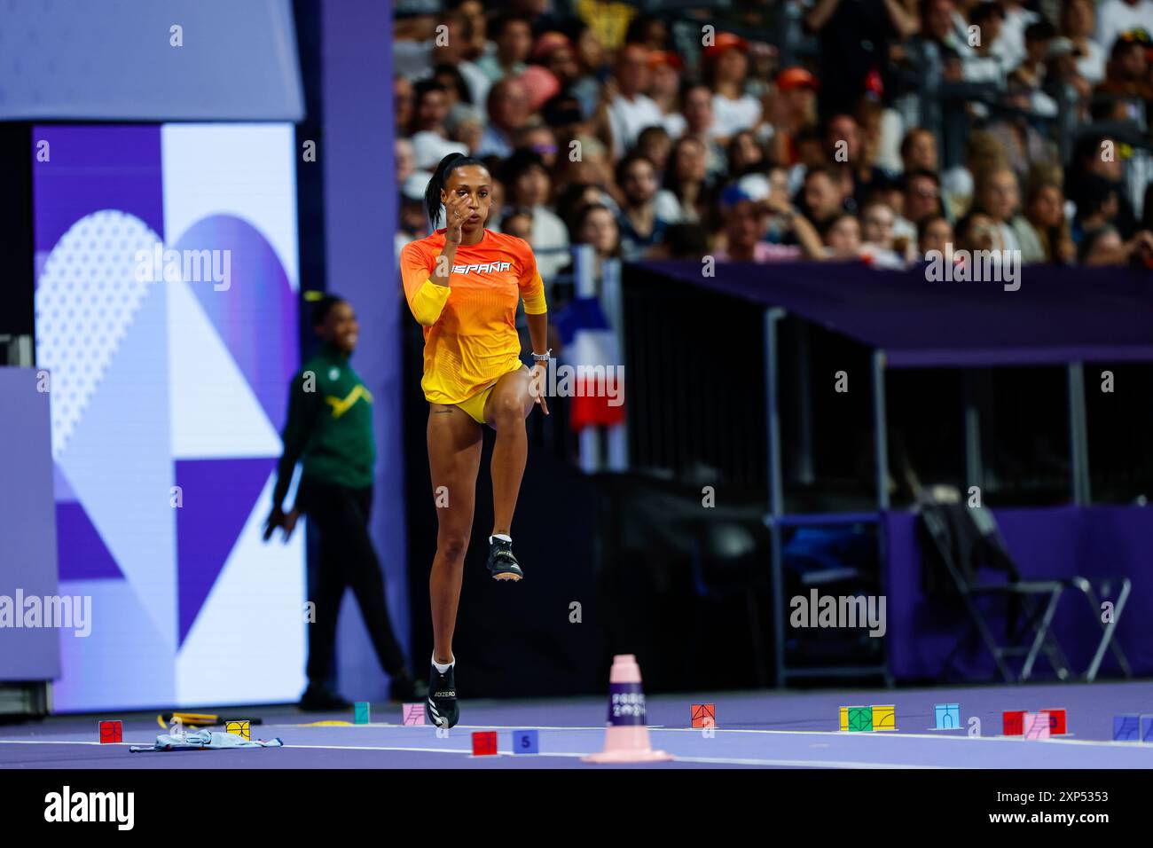 Ana Peleteiro-Compaore of Spain competes during the Women's Triple Jump ...