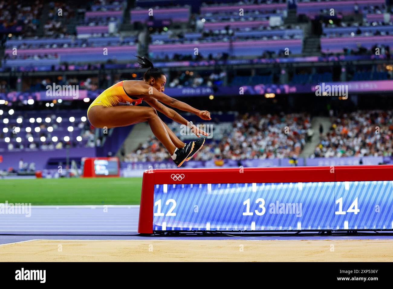 Ana Peleteiro-Compaore of Spain competes during the Women's Triple Jump ...