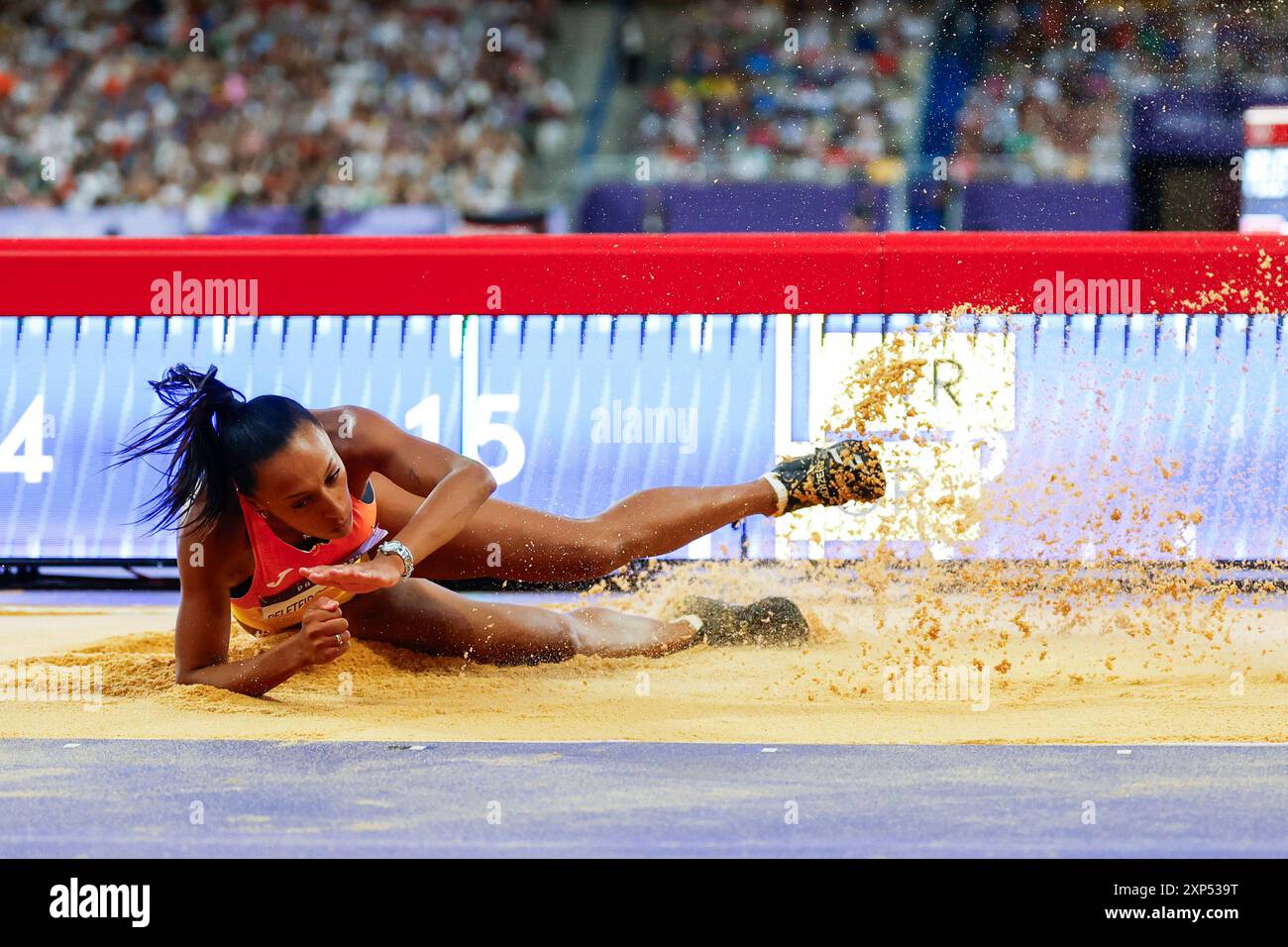 Ana Peleteiro-Compaore of Spain competes during the Women's Triple Jump ...