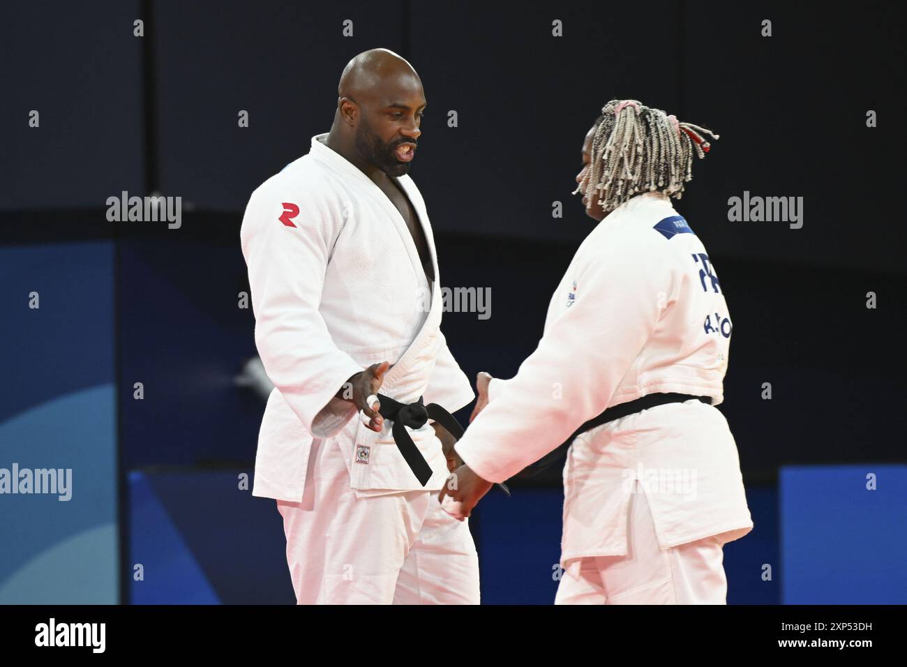 DICKO Romane (FRA) and RINER Teddy (FRA), Judo, Mixed Team during the ...