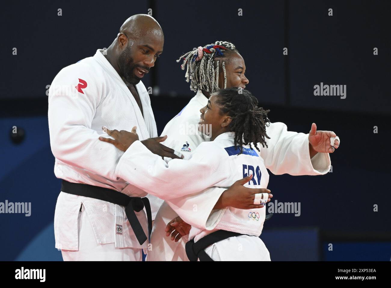 Paris, France. 3rd Aug 2024. DICKO Romane (FRA), RINER Teddy (FRA ...