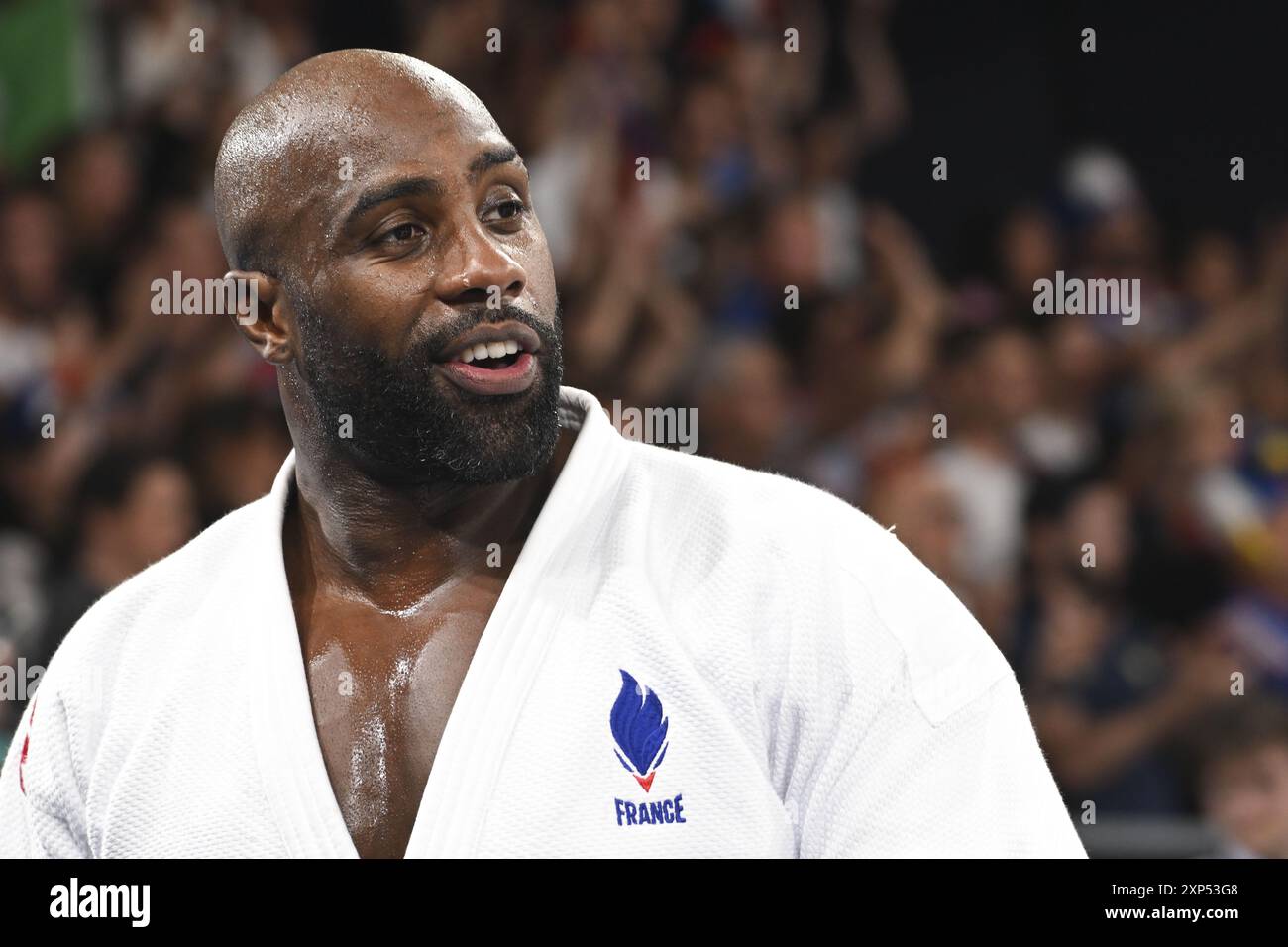 Paris, France. 3rd Aug 2024. RINER Teddy (FRA), Judo, Mixed Team during ...