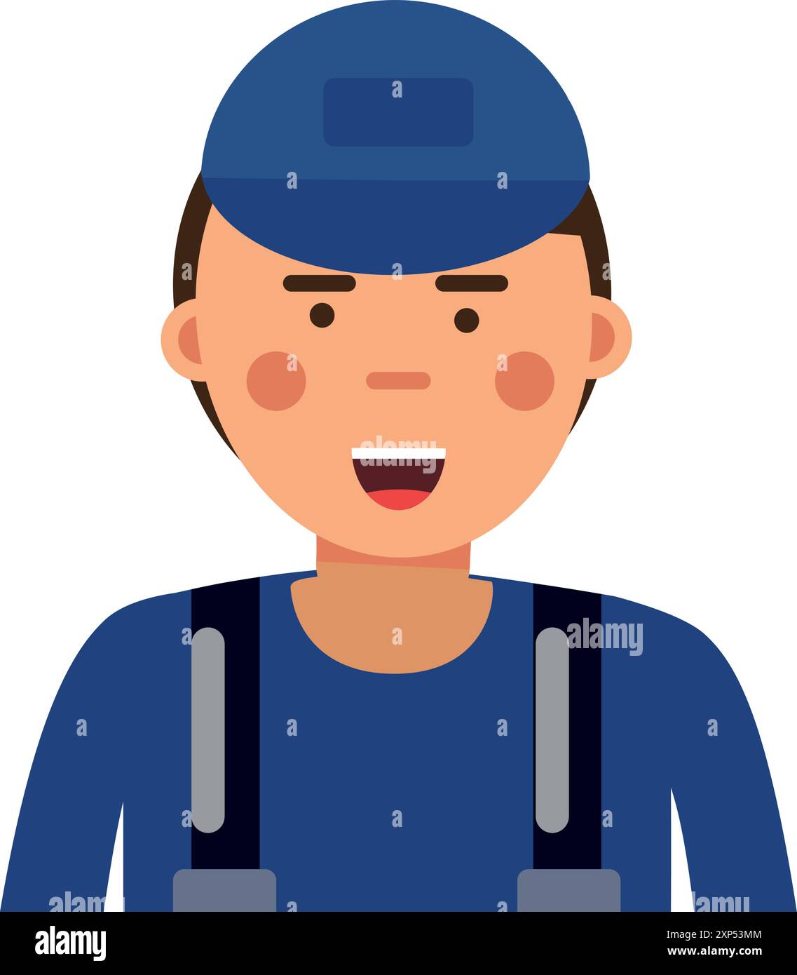 Worker avatar. Professional car repair service man Stock Vector Image ...