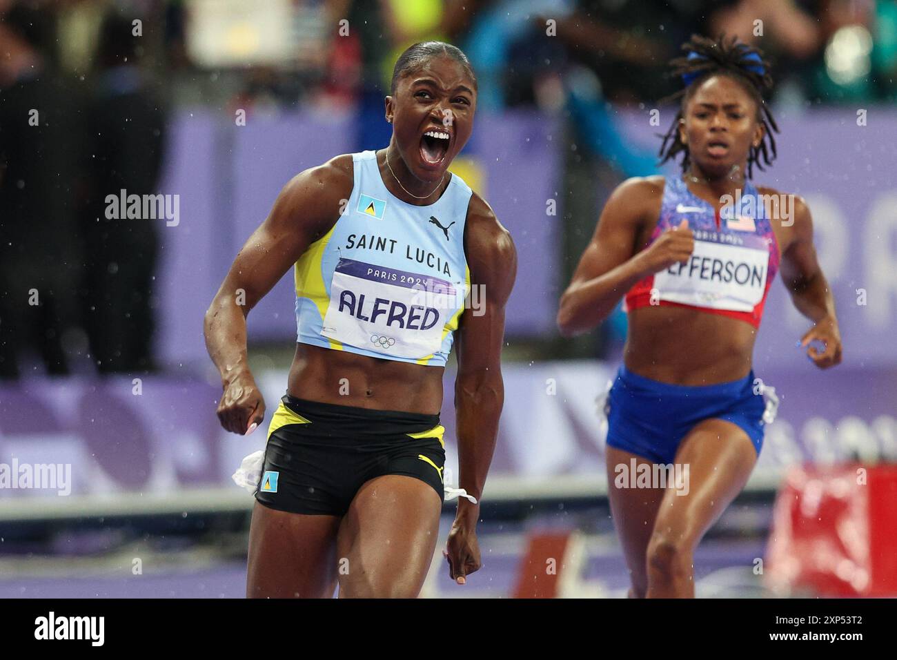 PARIS, FRANCE. 3rd Aug, 2024. Julien Alfred of Team Saint Lucia ...