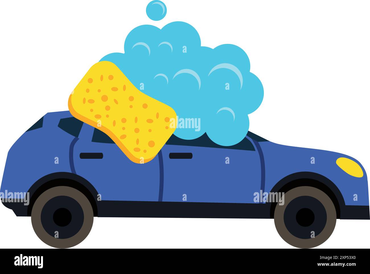 Auto cleaning foam car Cut Out Stock Images & Pictures - Alamy