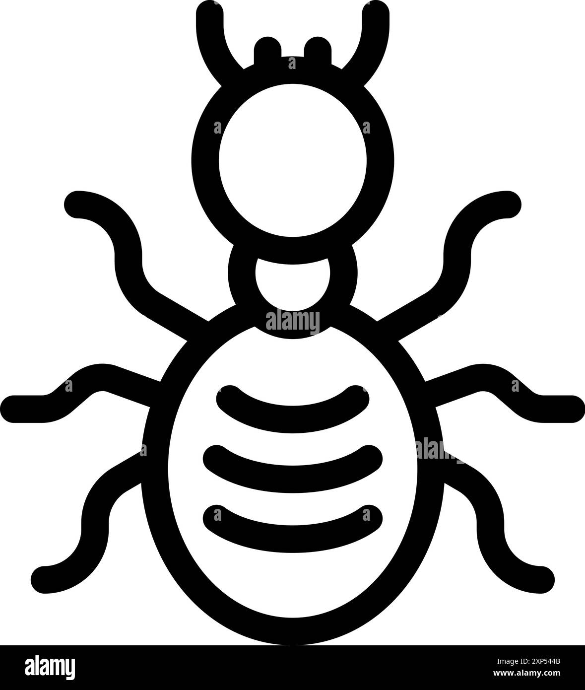 Simple line drawing icon of an ant crawling, great for nature and ...