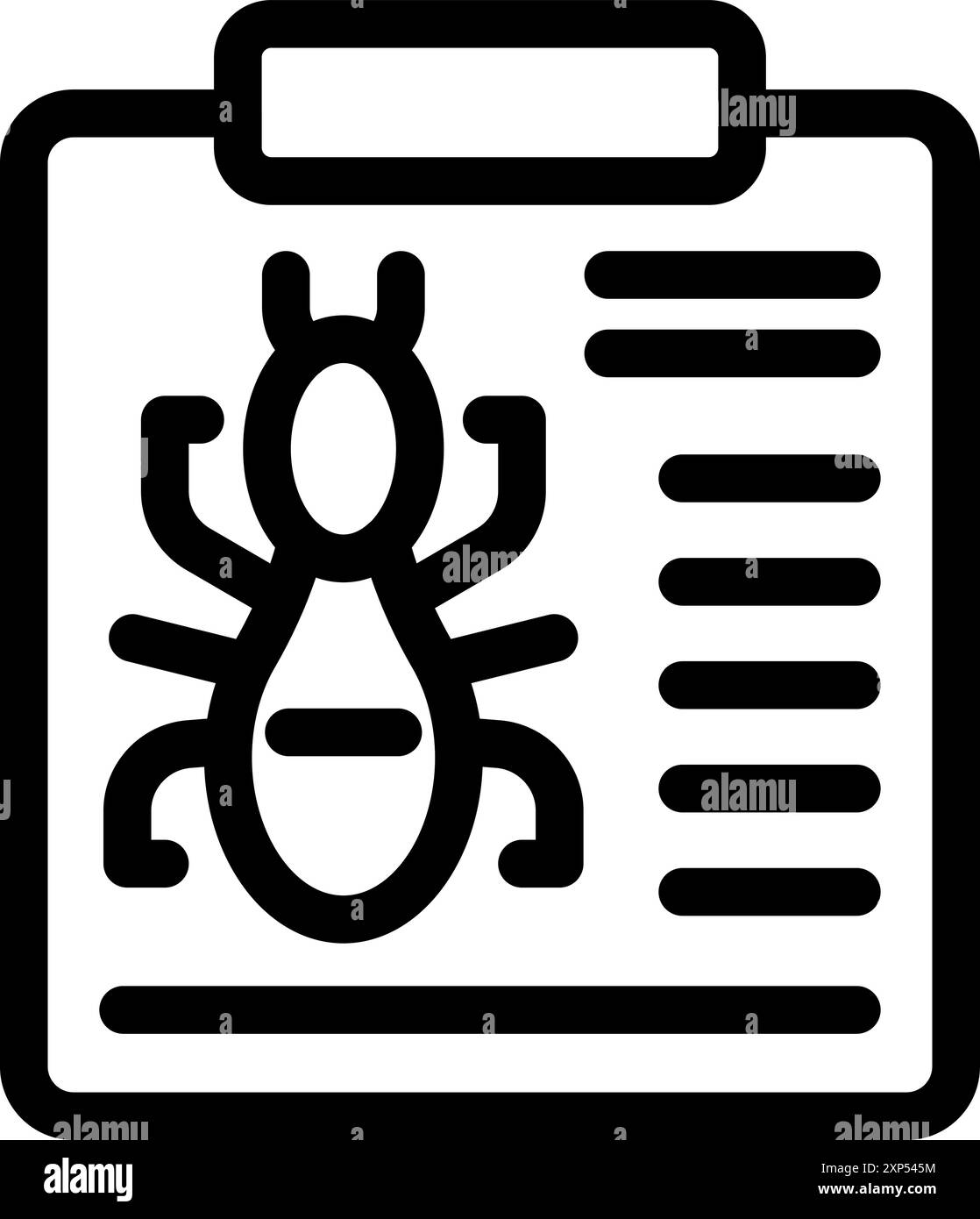 Icon of an entomologist studying an insect specimen on a clipboard ...