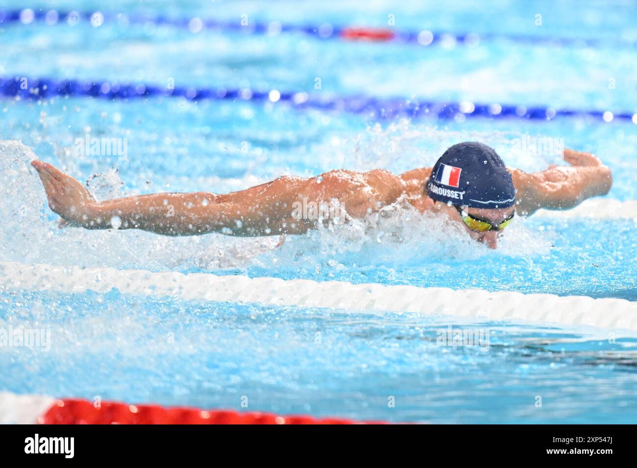 Paris, France. 03rd Aug, 2024. France's Maxime Grousset competes during ...