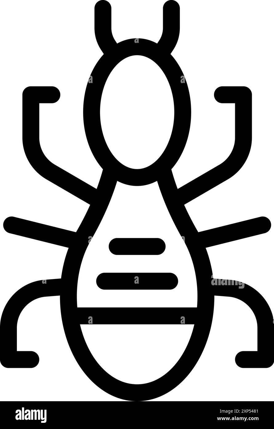 Big black ant standing showing its body shape and legs Stock Vector ...