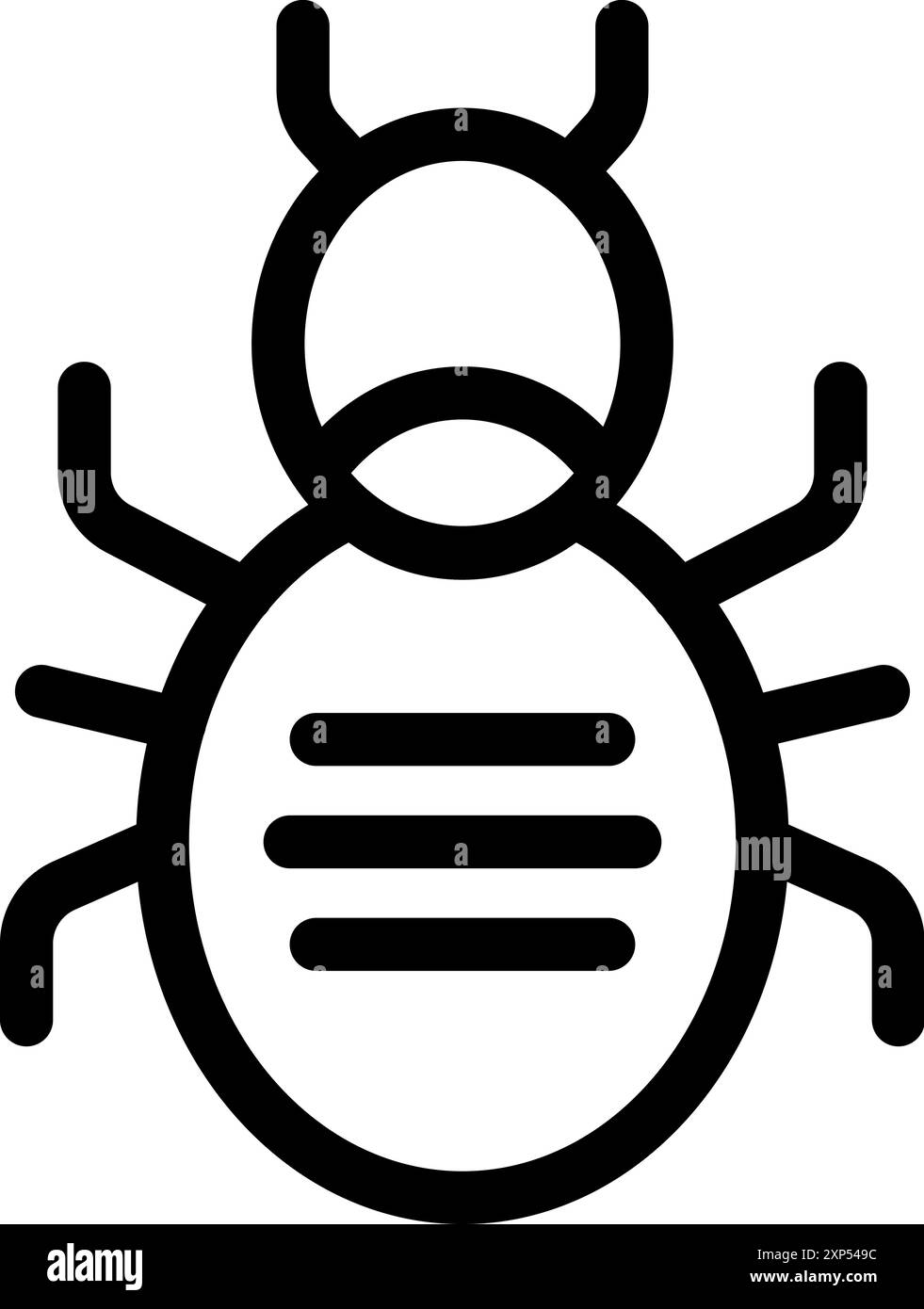 Simple, bold, black and white line art illustration of a bug, perfect ... Simple, bold, black and white line art illustration of a bug, perfect ...