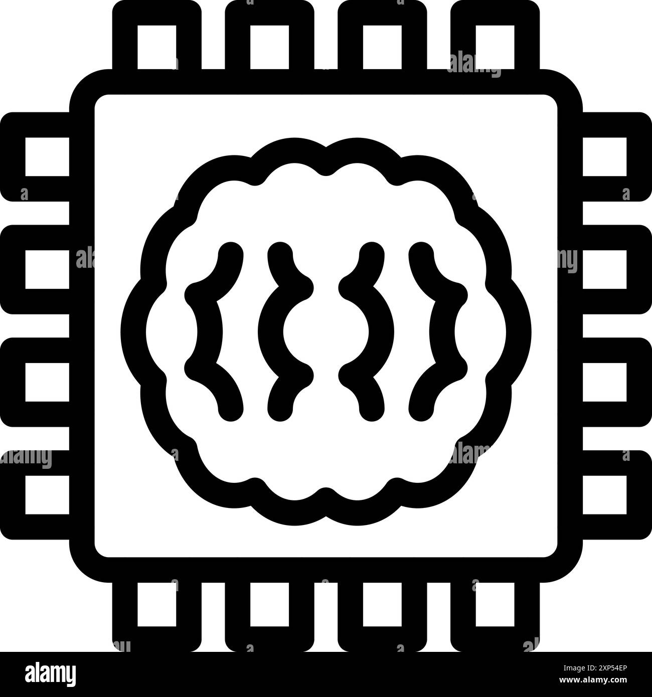 Microchip cpu is representing artificial intelligence and machine ...