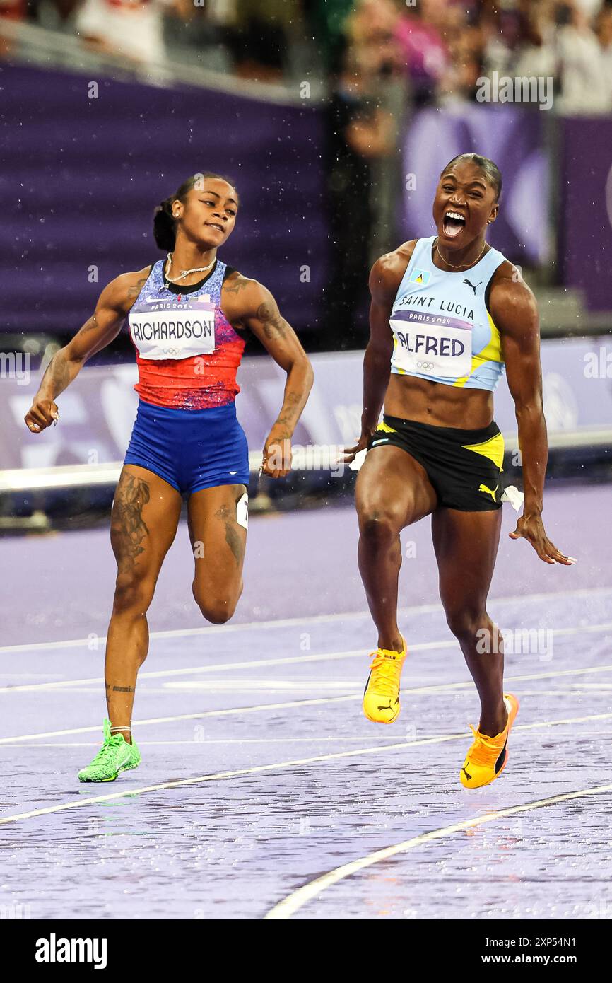 FRA, Olympische Spiele Paris 2024, Leichtathletik Damen 100m Finale, 03 ...
