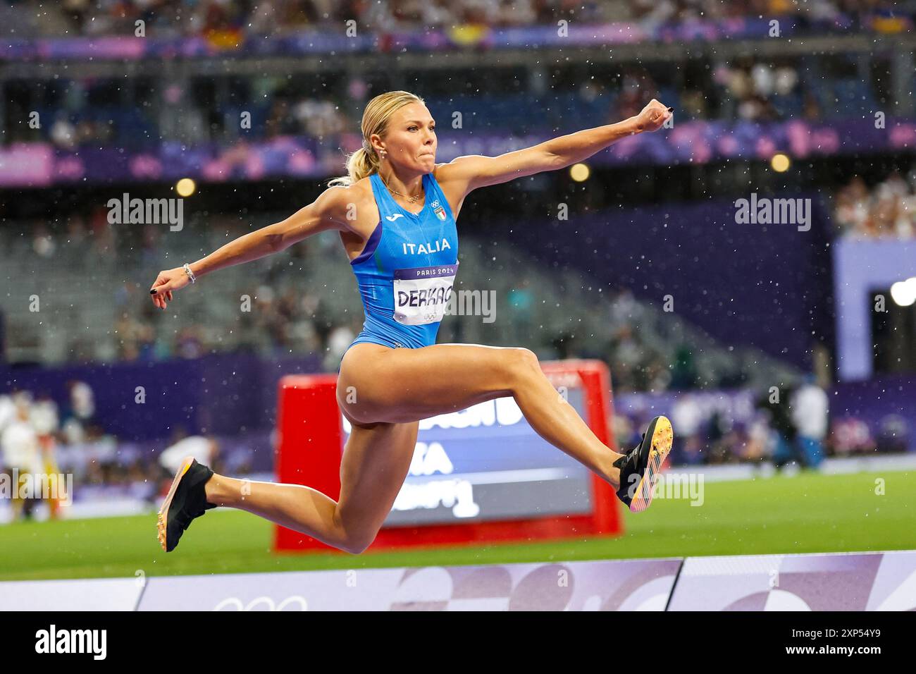 Daria Derkach of Italy competes during the Women's Triple Jump Final of ...